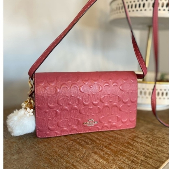 Coach | Bags | Coach Embossed Hayden Foldover Signature Leather ...